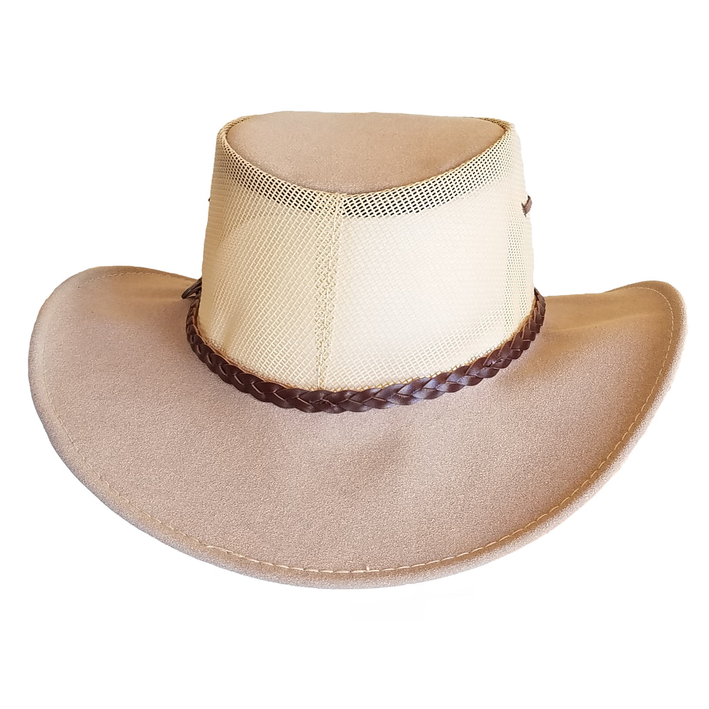 Soaker Mesh Hat w/ Chin Strap - Beige - HPUBE – Outback Survival Gear LLC