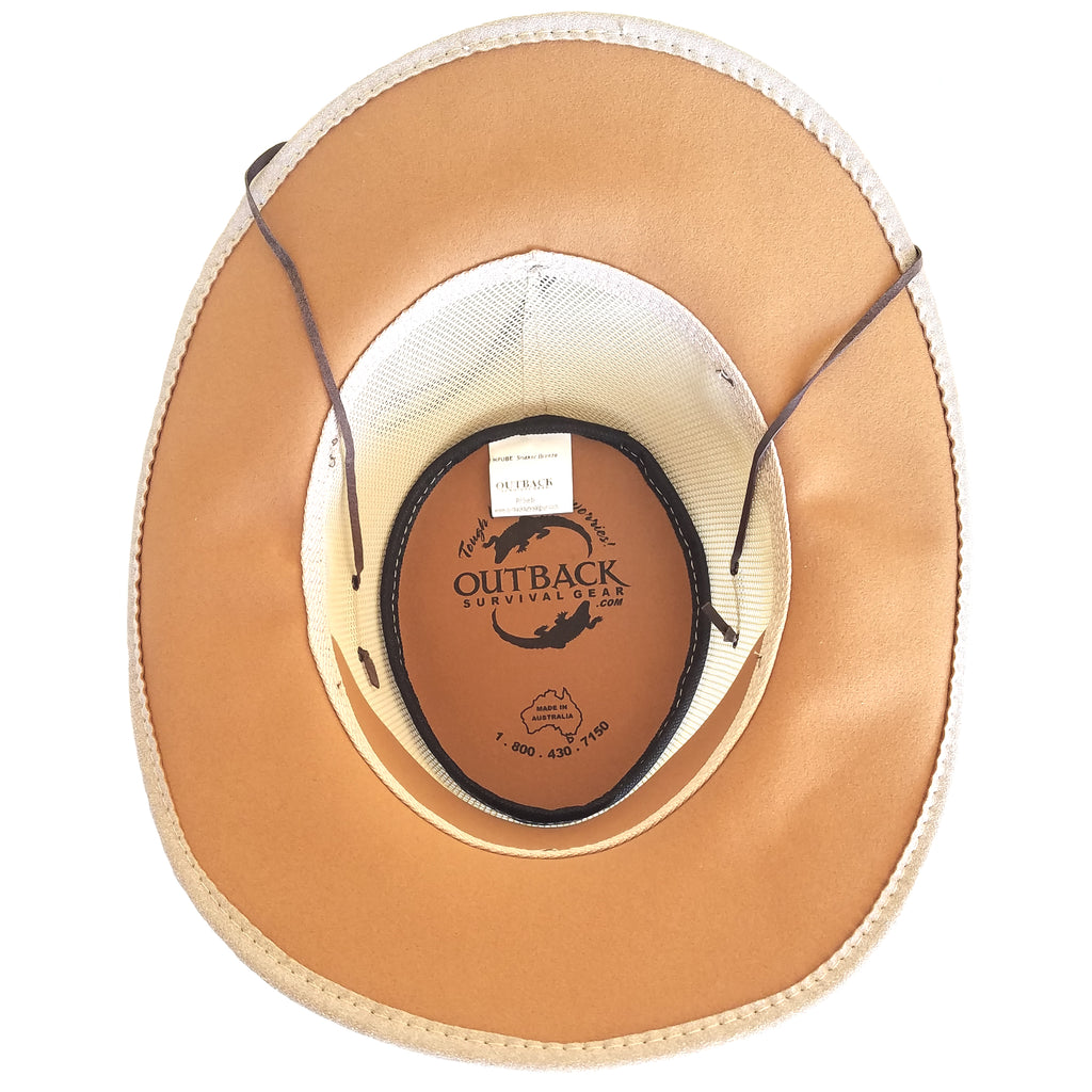 Soaker Mesh Hat w/ Chin Strap - Beige - HPUBE – Outback Survival Gear LLC