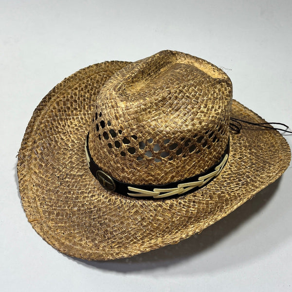 Outback Survival Gear Straw Hat Fremantle City Rock Bull Concho in Bei ...